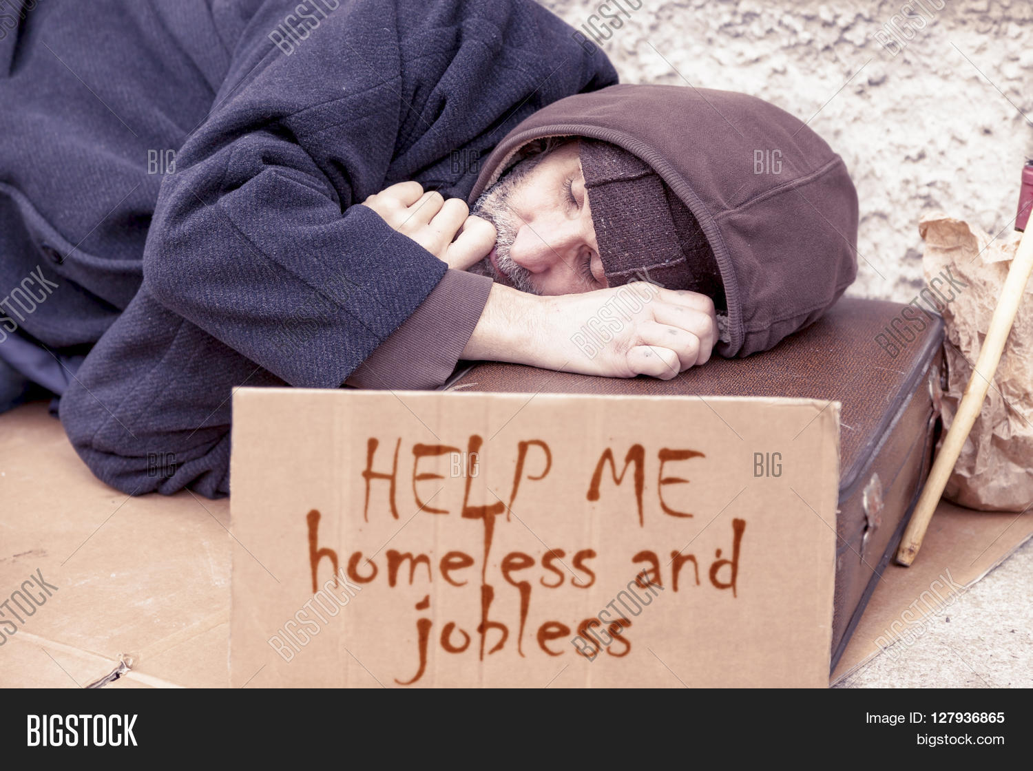 Homeless Sleeping On Image & Photo (Free Trial) | Bigstock