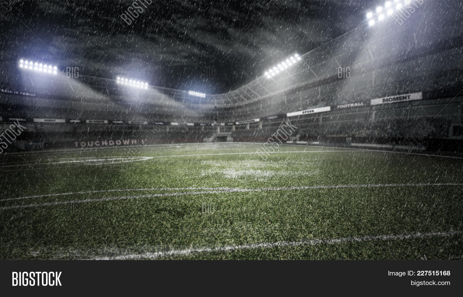 Soccer Stadium At Night