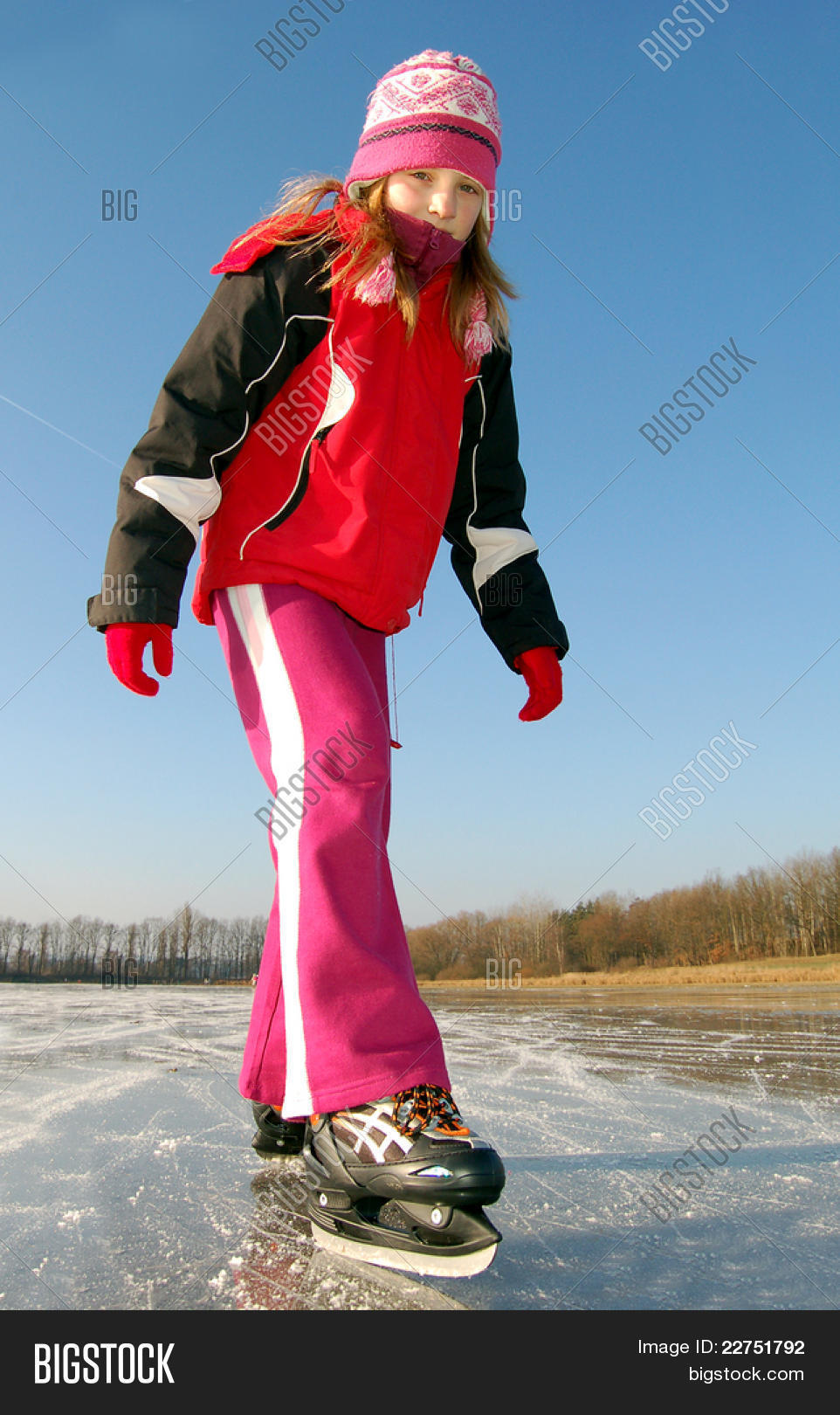 Girl Skating On Ice Image & Photo (Free Trial) | Bigstock