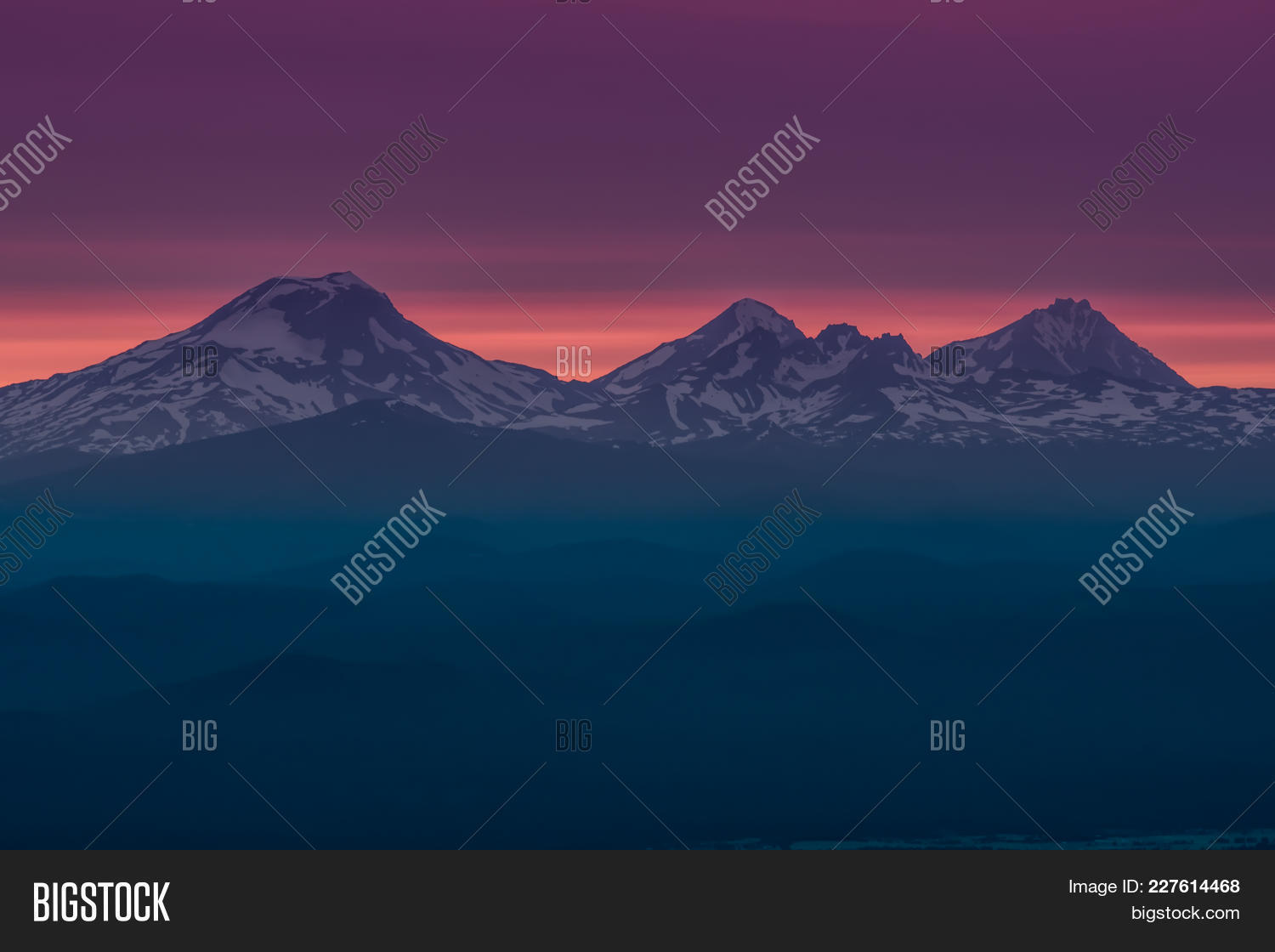 Three Sisters Sunset Image & Photo (Free Trial) | Bigstock