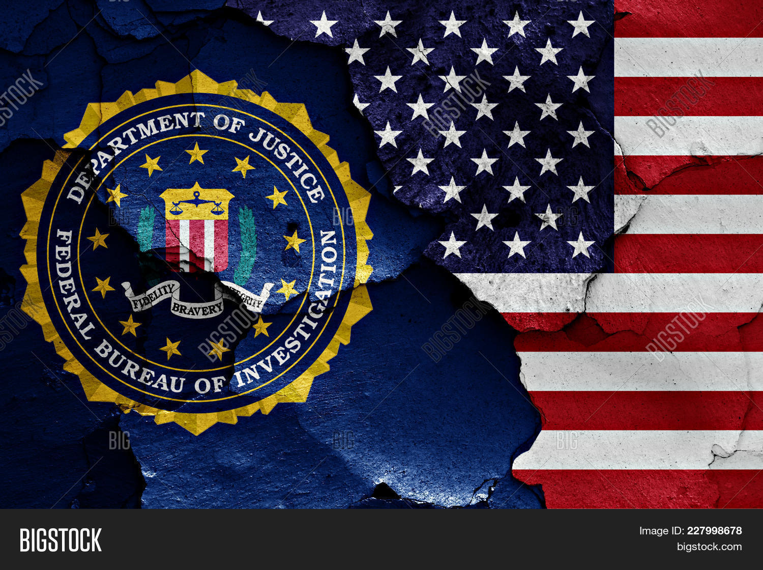 Flag Fbi Usa Painted Image & Photo (Free Trial) | Bigstock