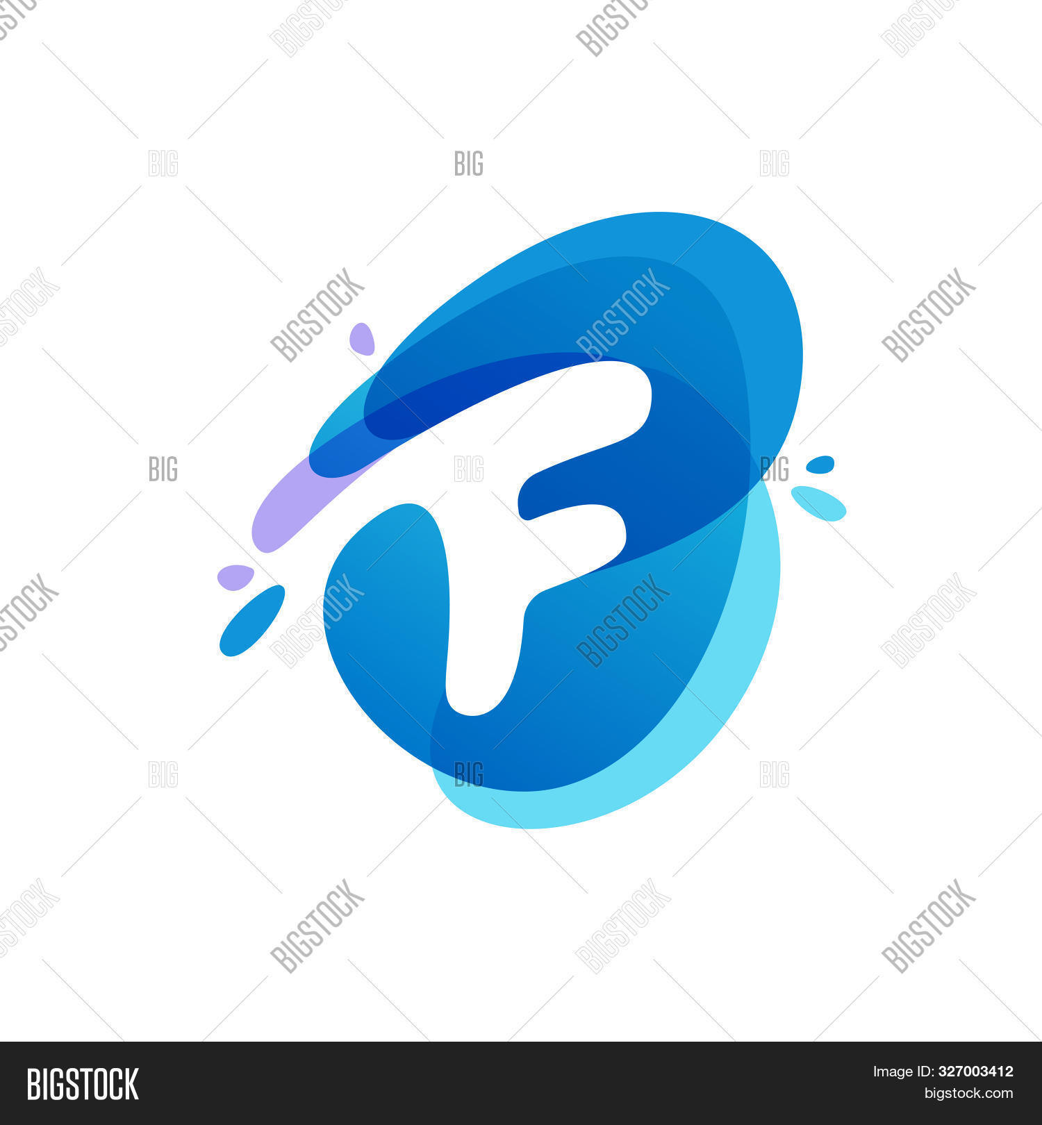 Letter F Logo Blue Vector & Photo (Free Trial) | Bigstock
