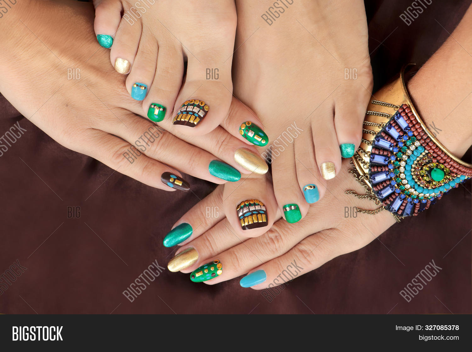 Multicolored Pedicure Image & Photo (Free Trial) | Bigstock