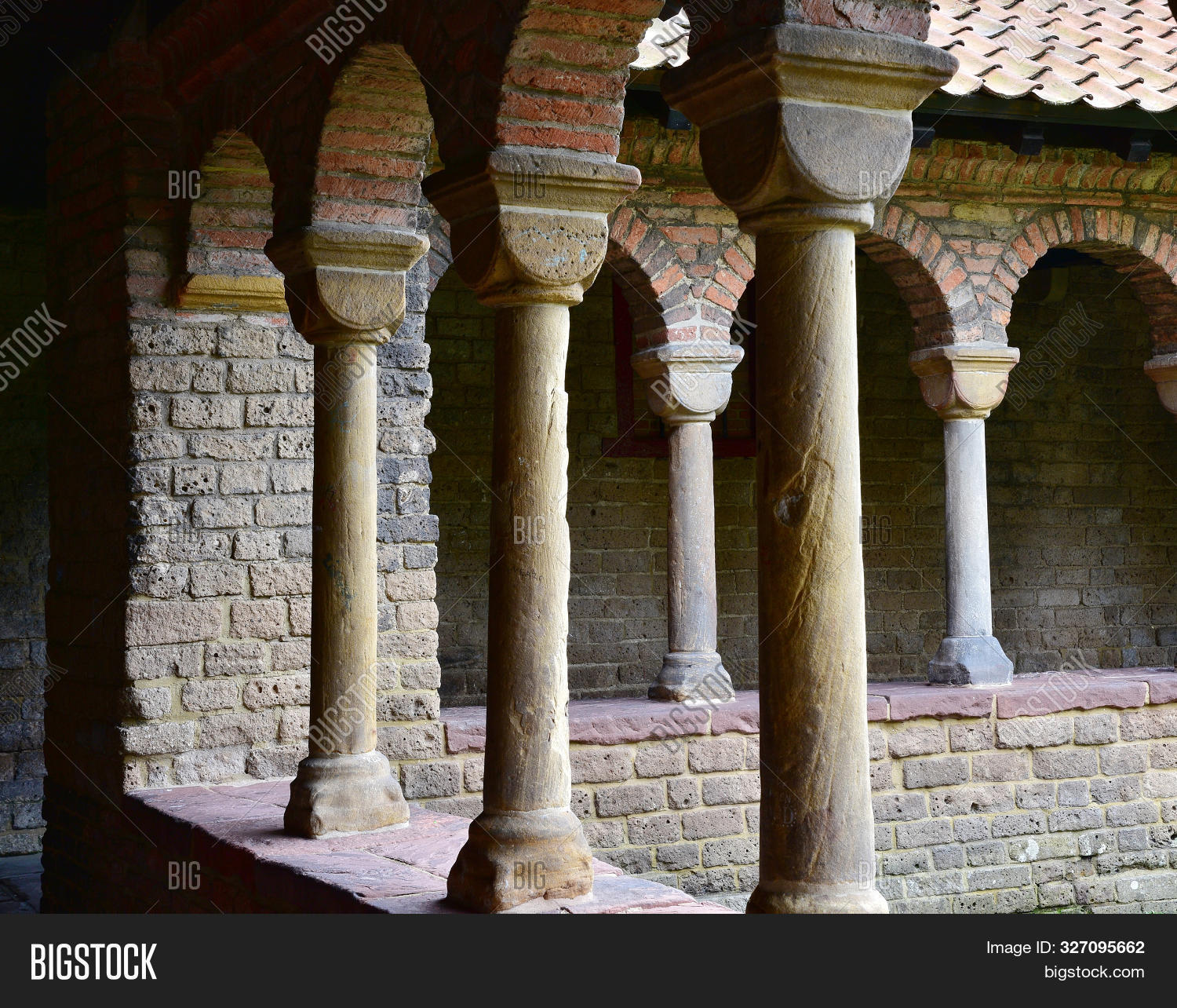 Stone Corridor Columns Image & Photo (Free Trial) | Bigstock