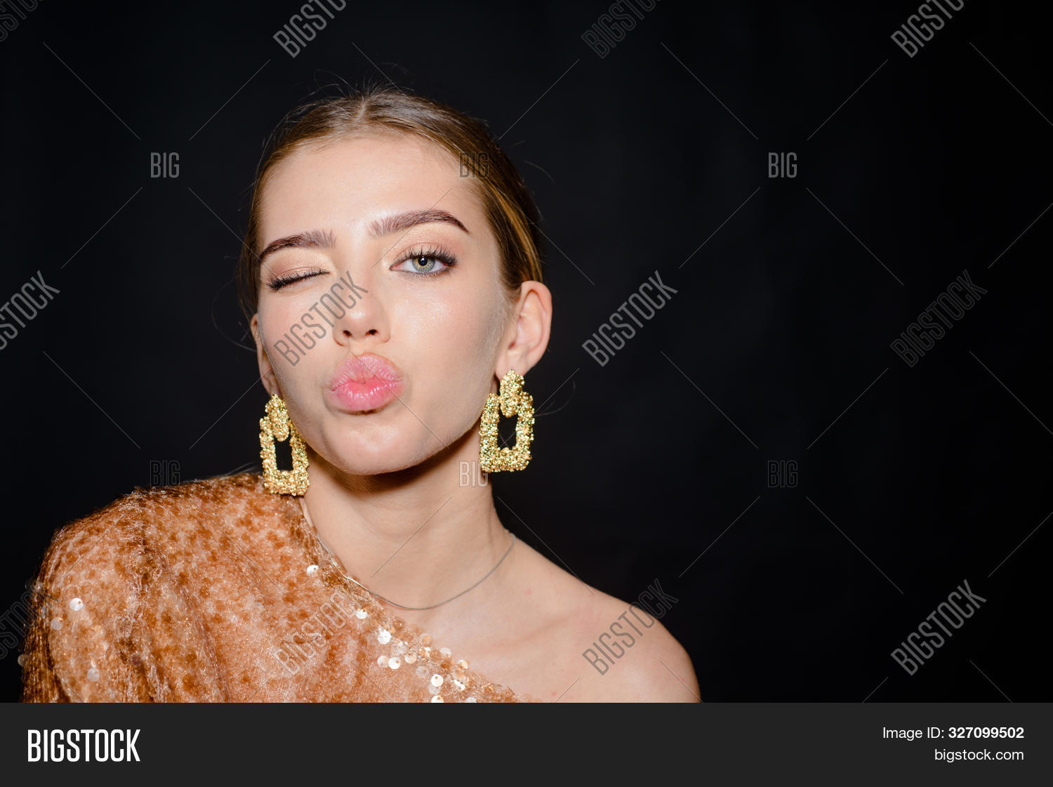 Winking Girl. Fashion Image & Photo (Free Trial) | Bigstock