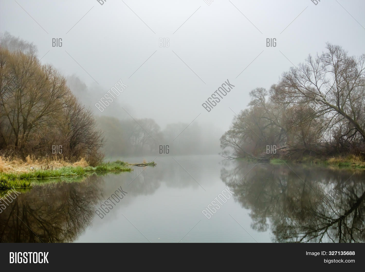 Morning Mist On River Image & Photo (Free Trial) | Bigstock