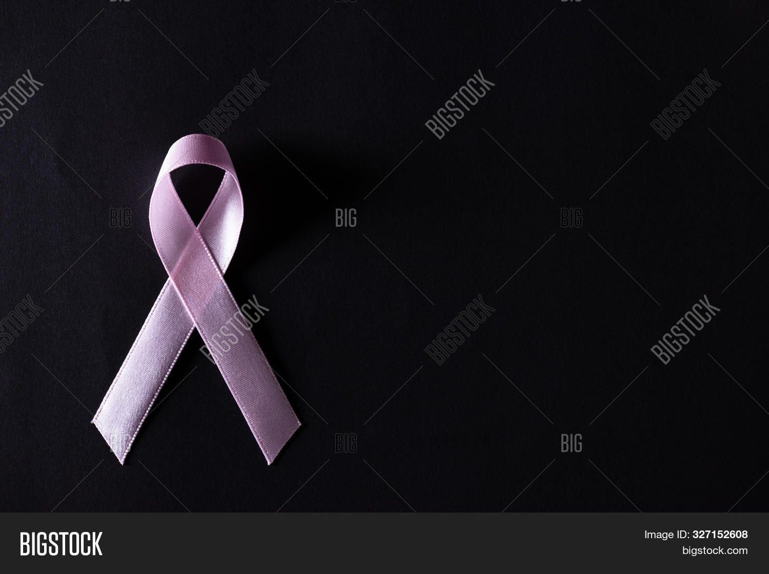 Pink Ribbon On Black Image & Photo (Free Trial) | Bigstock