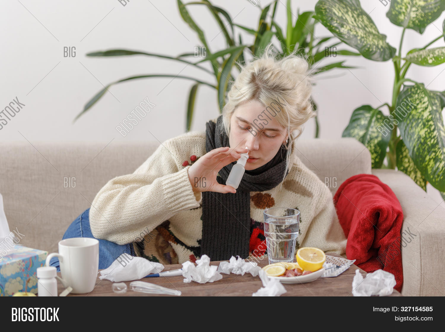 Girl Sweater Sick Image & Photo (Free Trial) | Bigstock