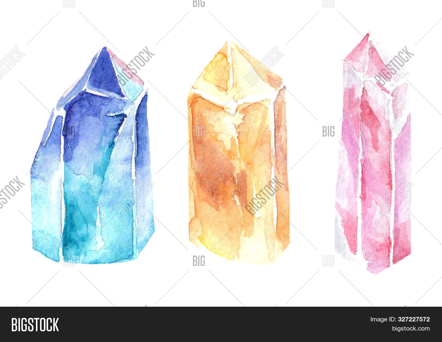 Watercolor Crystals Image & Photo (Free Trial) | Bigstock