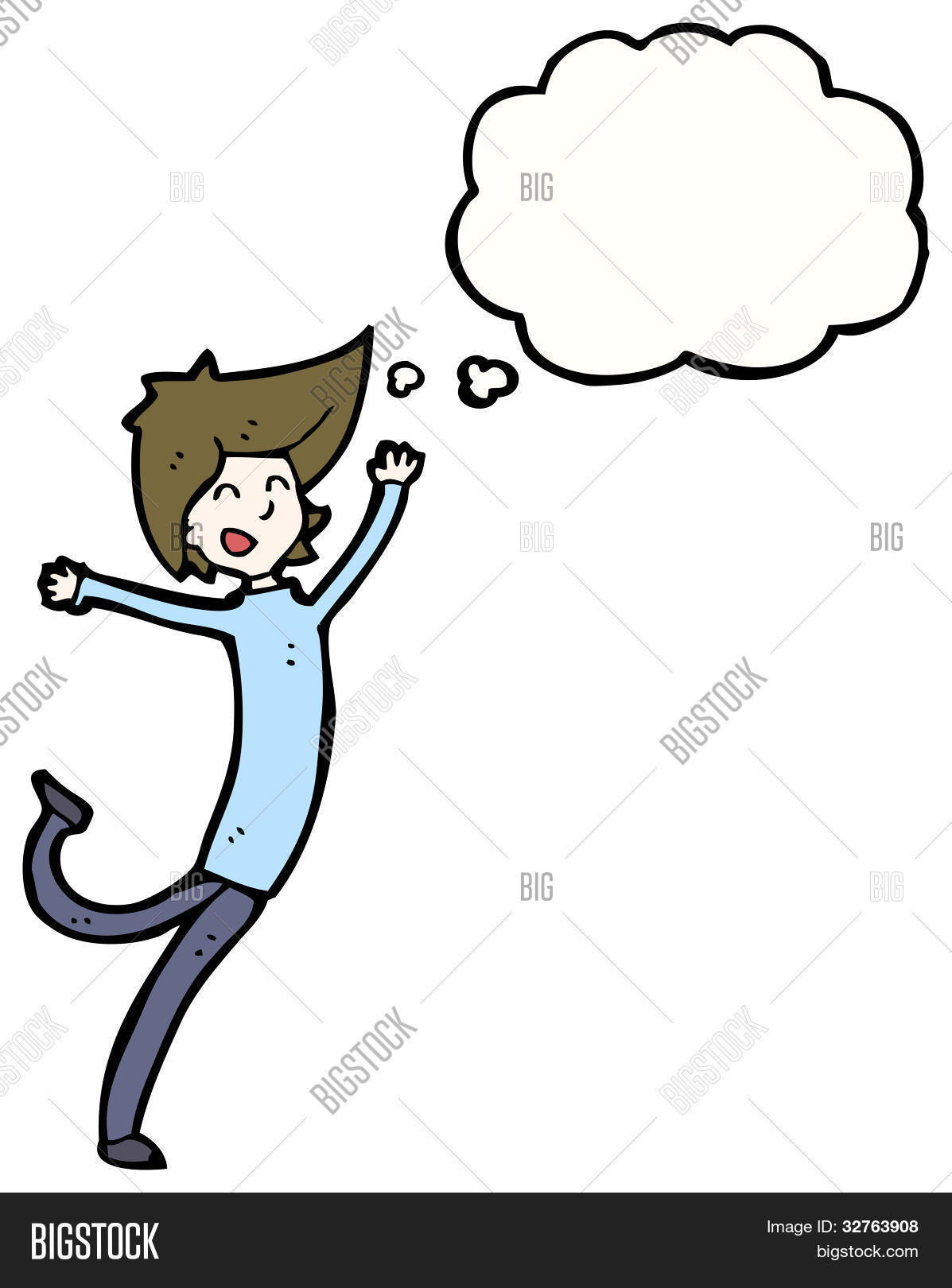 Cartoon Person Jumping Image & Photo (Free Trial) | Bigstock