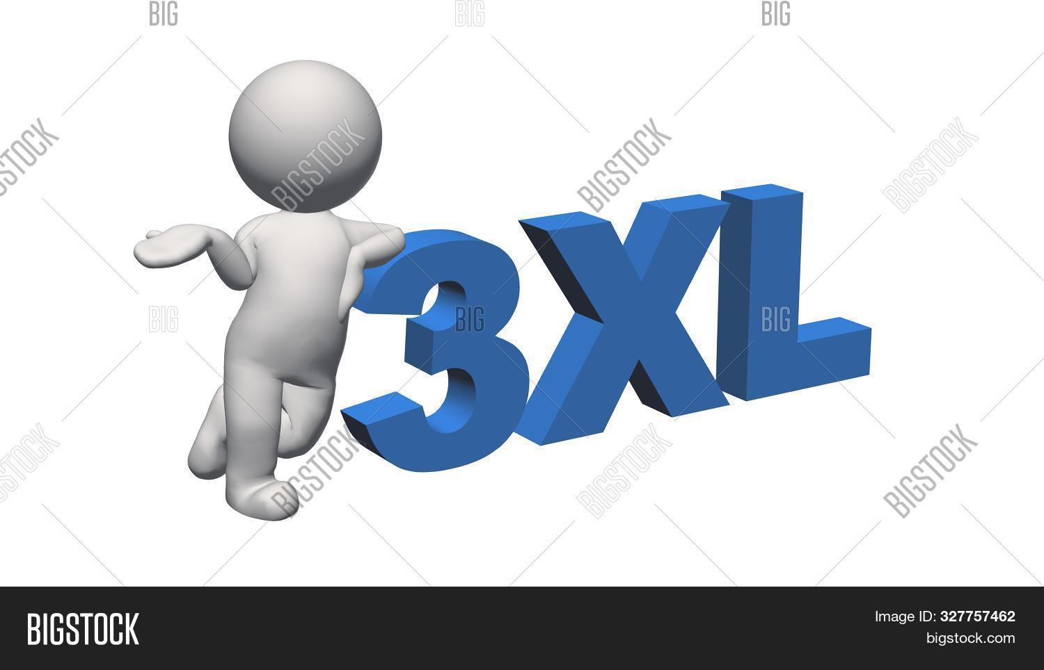 3xl Sign Blue Color 3d Image & Photo (Free Trial) | Bigstock
