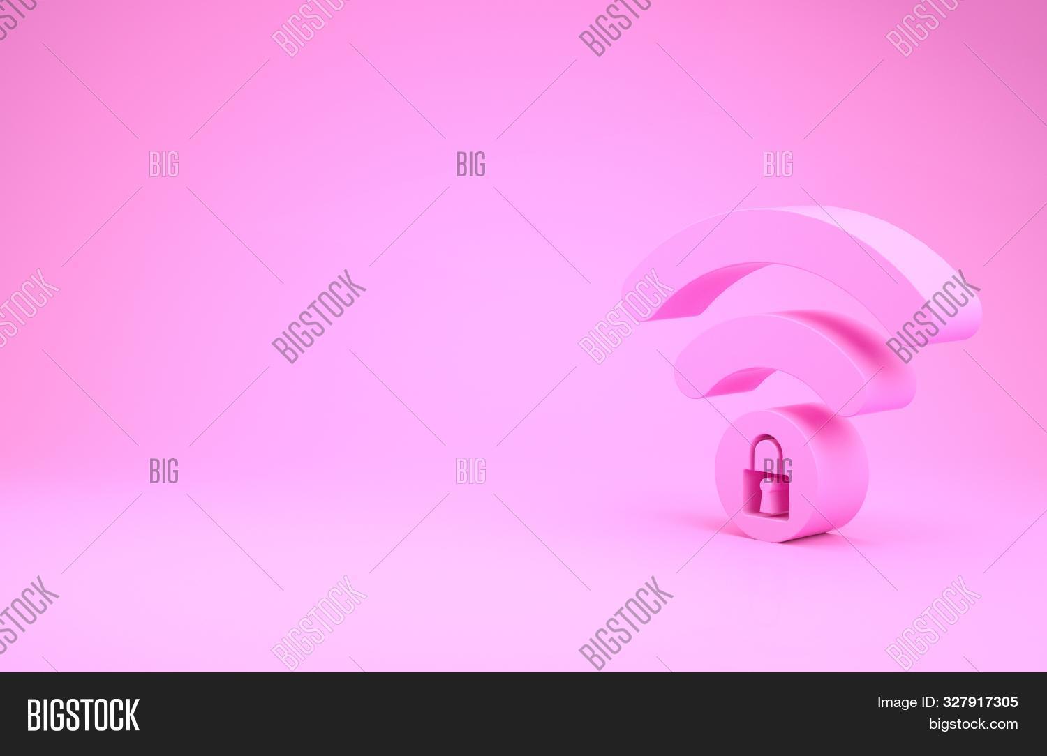 Pink Wifi Locked Sign Image & Photo (Free Trial) | Bigstock