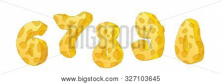 Cheese Numbers Part 1 Vector & Photo (Free Trial) | Bigstock