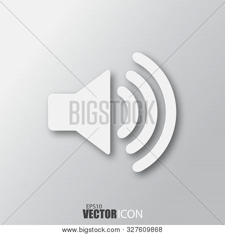 Volume Icon White Vector & Photo (Free Trial) | Bigstock