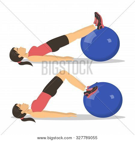 Exercise Ball Workout Vector & Photo (Free Trial) | Bigstock