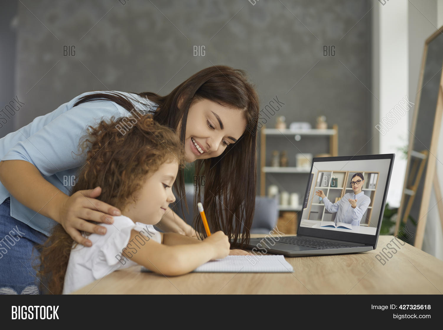 Mother Child Learning Image & Photo (Free Trial) | Bigstock