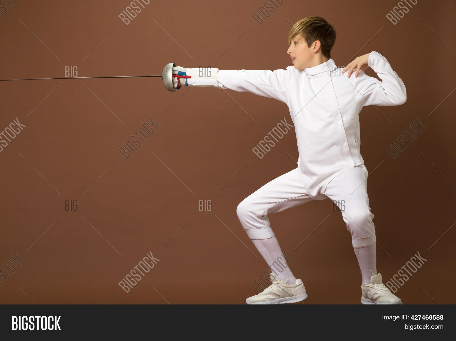 Boy Fencer Standing Image & Photo (Free Trial) | Bigstock