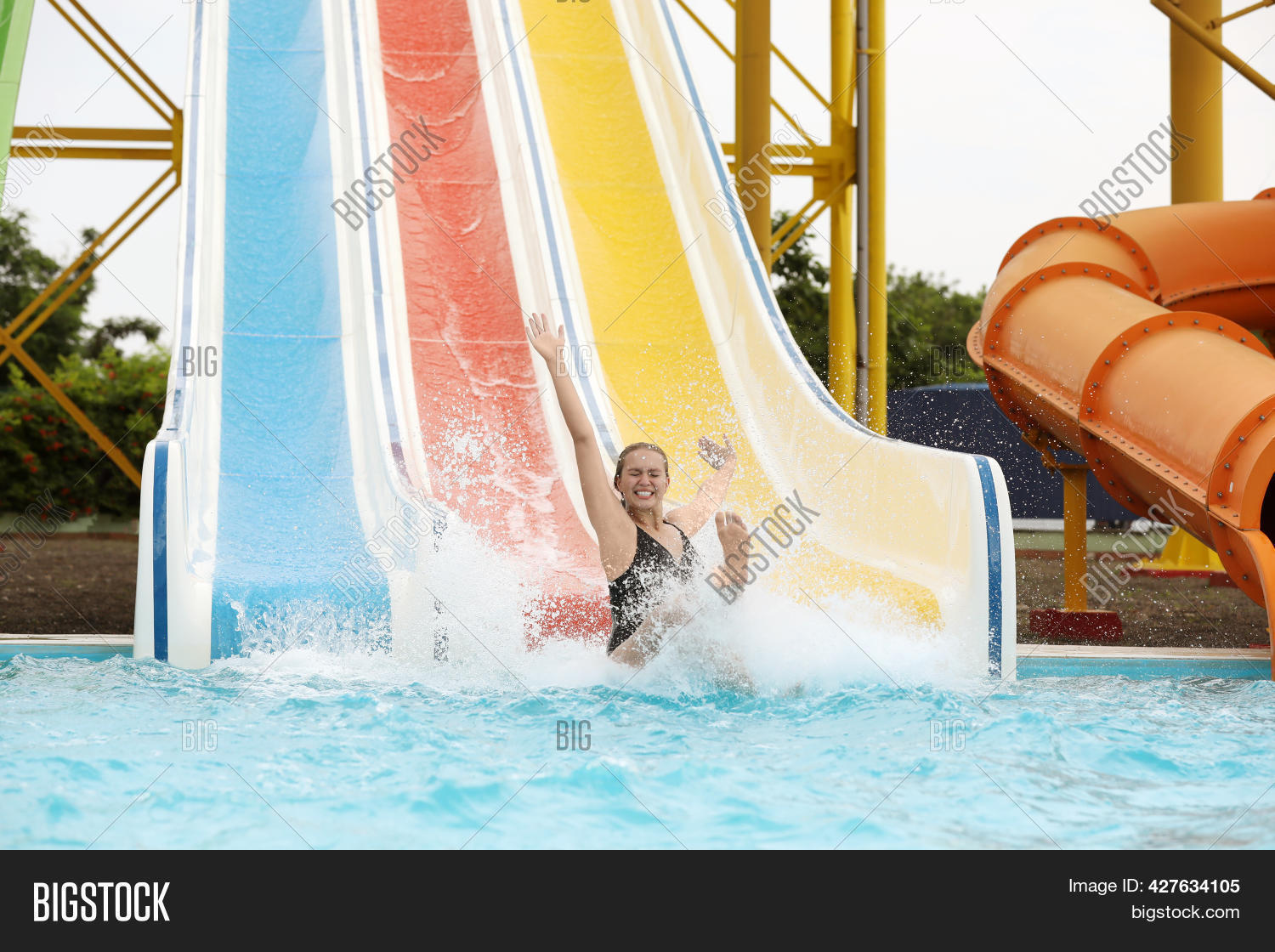 Young Woman Sliding Image & Photo (Free Trial) | Bigstock