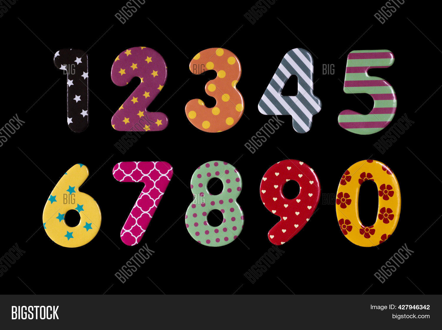 Set Coloured Numbers Image & Photo (Free Trial) | Bigstock