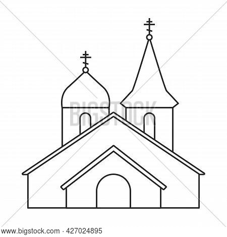 Church Vector Outline Vector & Photo (Free Trial) | Bigstock