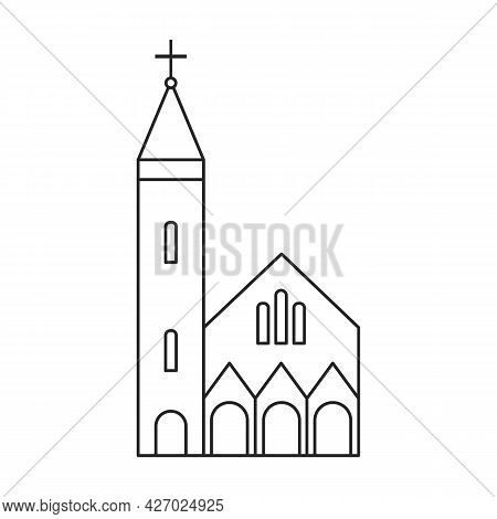 Church Vector Outline Vector & Photo (Free Trial) | Bigstock