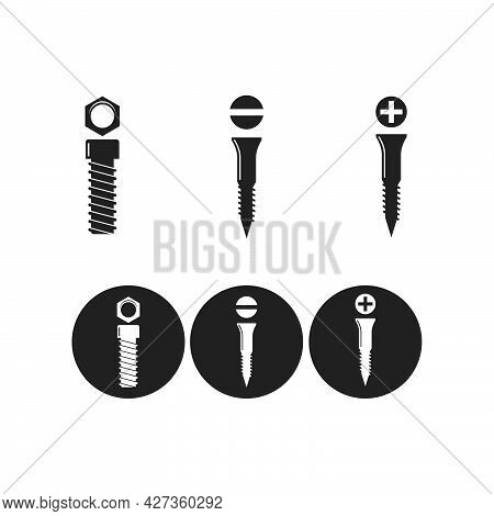 Nut Screw Icon Vector Vector & Photo (Free Trial) | Bigstock