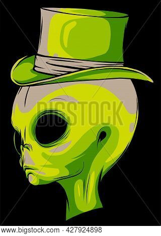 Grey Alien Head Hat Vector & Photo (Free Trial) | Bigstock