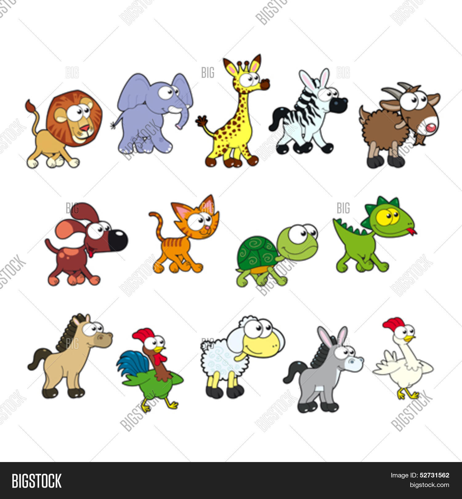 Group Funny Animals. Vector & Photo (Free Trial) | Bigstock