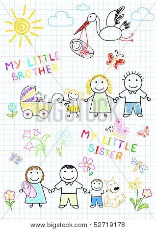 Happy Family Newborn Vector & Photo (Free Trial) | Bigstock