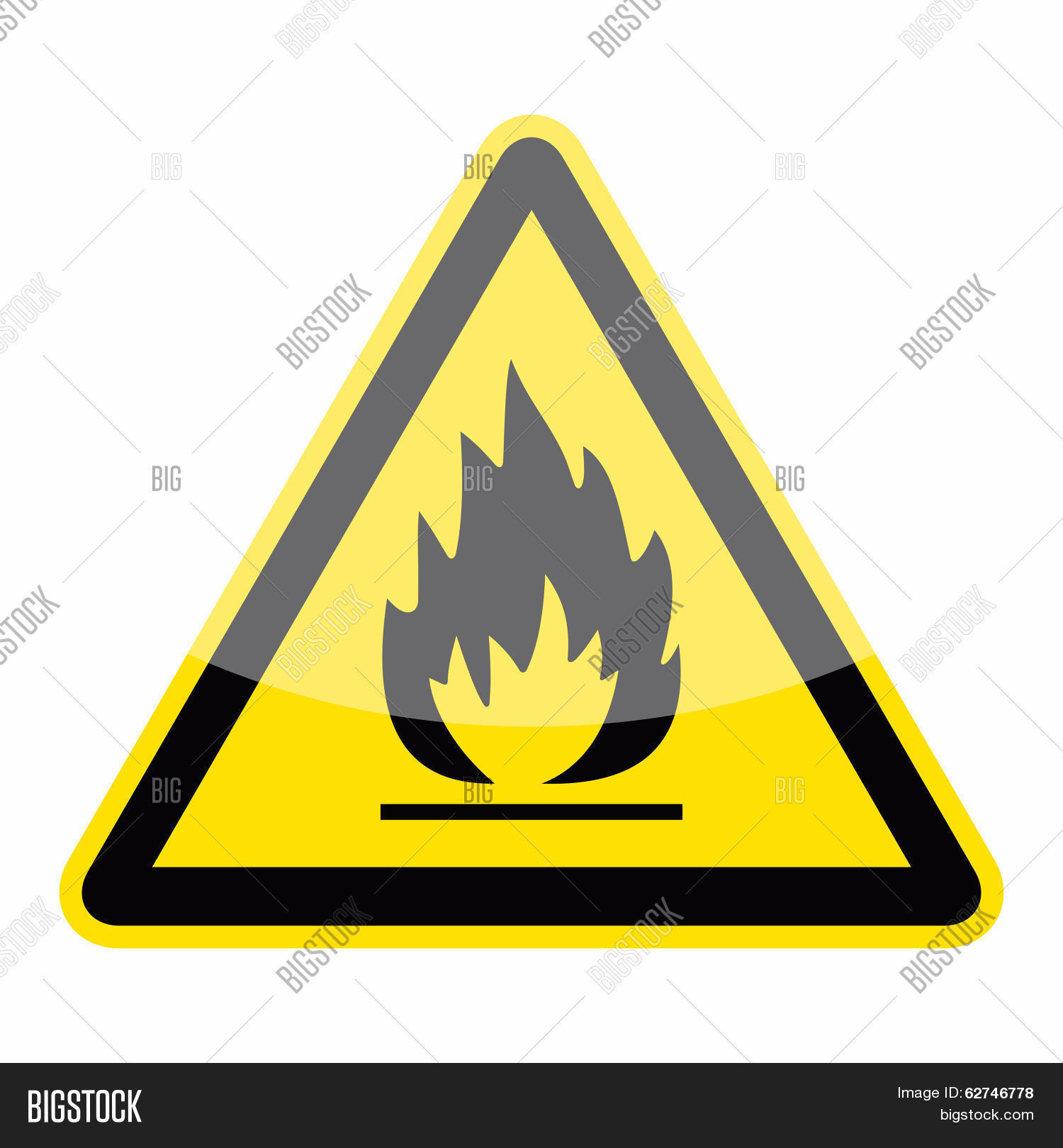 Fire Warning Icon Vector & Photo (Free Trial) | Bigstock