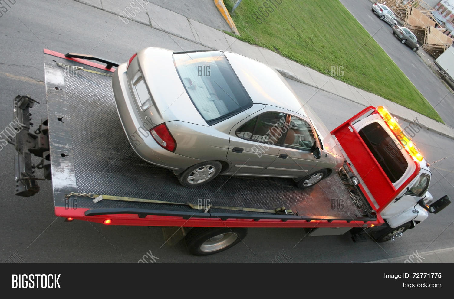 Car On Flatbed Truck Image & Photo (Free Trial) | Bigstock
