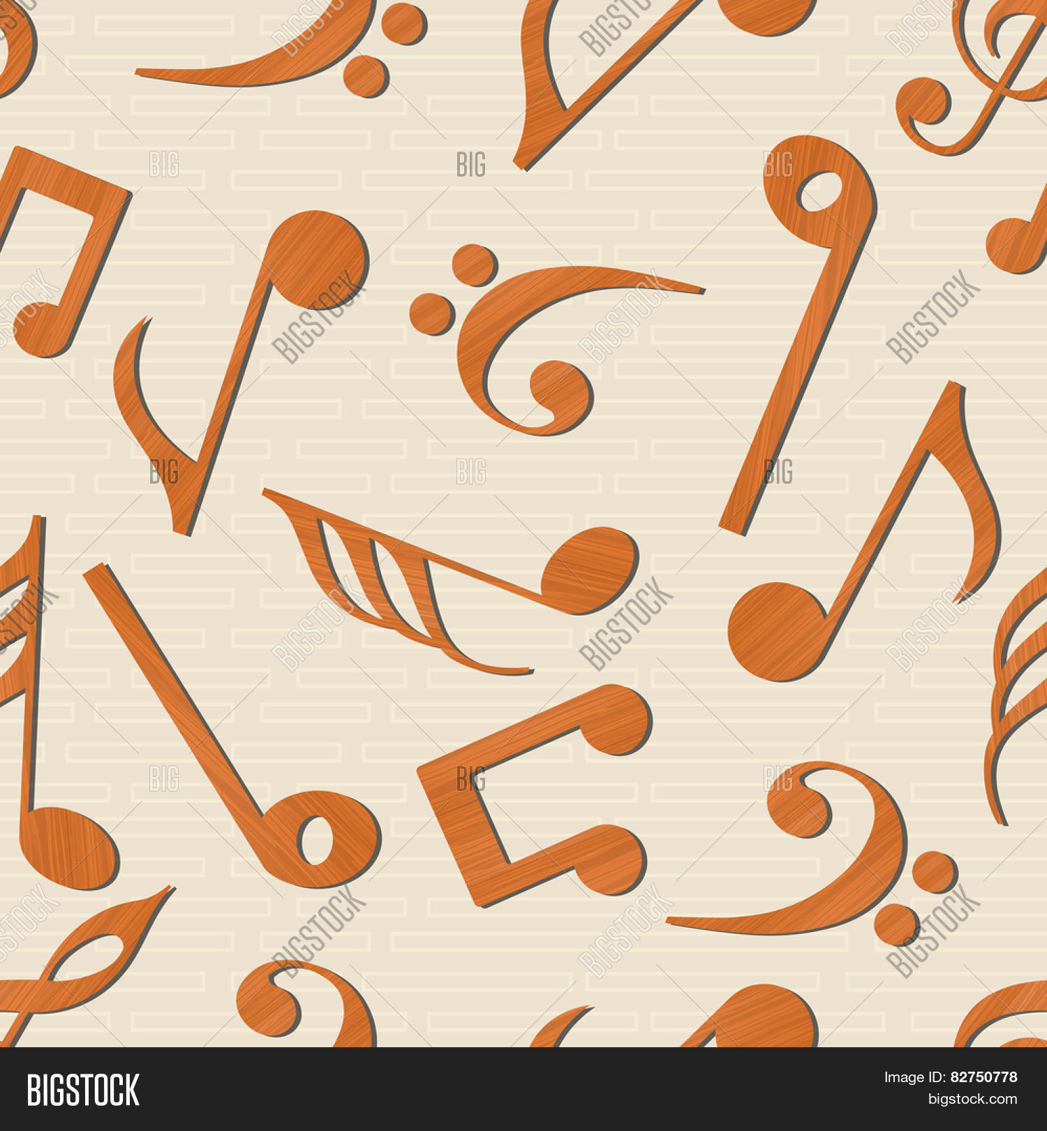 Musical Notes Brown Vector & Photo (Free Trial) | Bigstock