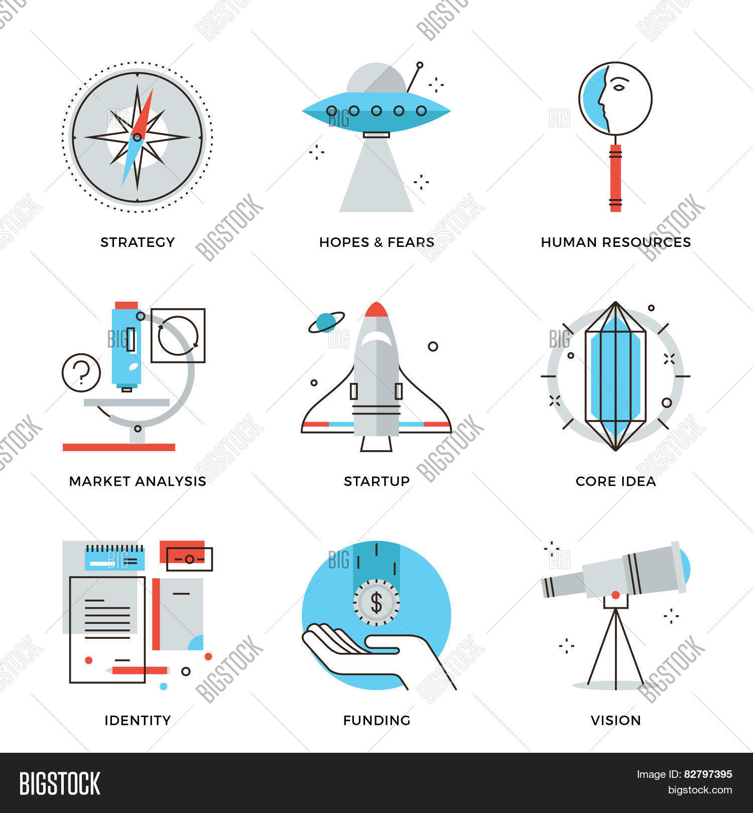Startup Key Elements Vector & Photo (Free Trial) | Bigstock