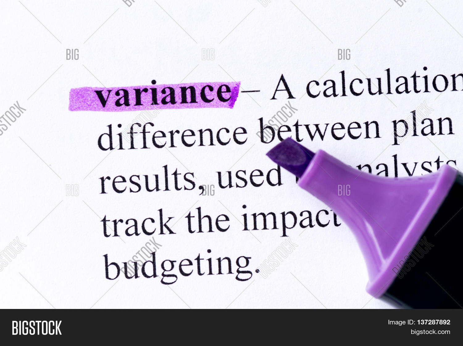 Variance Word Image & Photo (Free Trial) | Bigstock