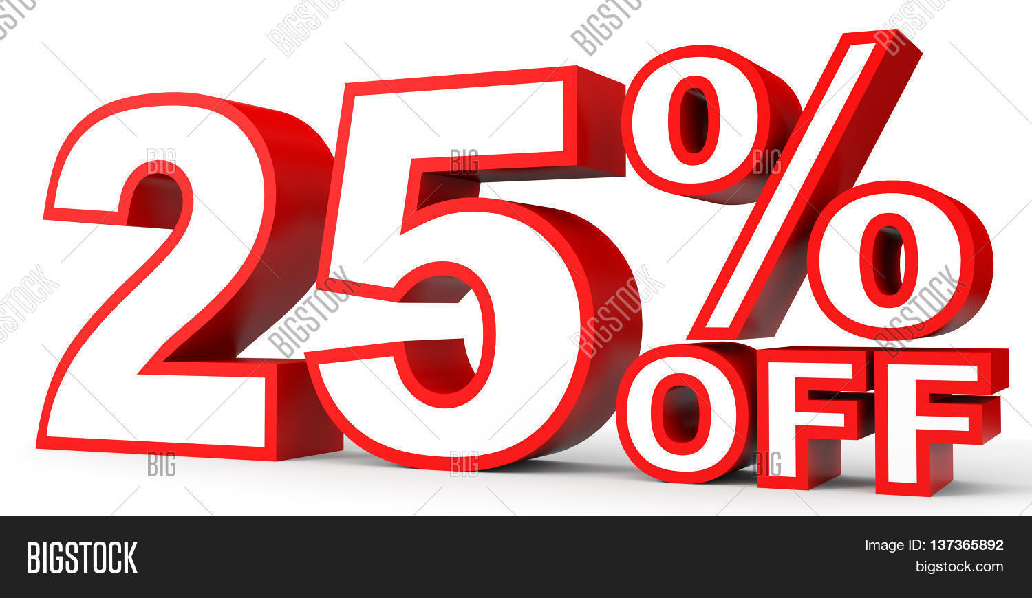Discount 25 Percent Image & Photo (Free Trial) | Bigstock