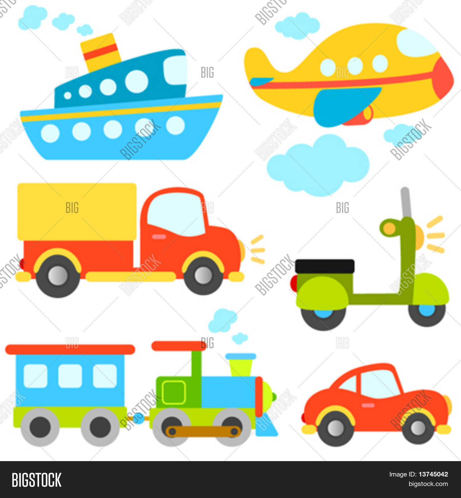 Cartoon Vehicles Vector & Photo (Free Trial) | Bigstock