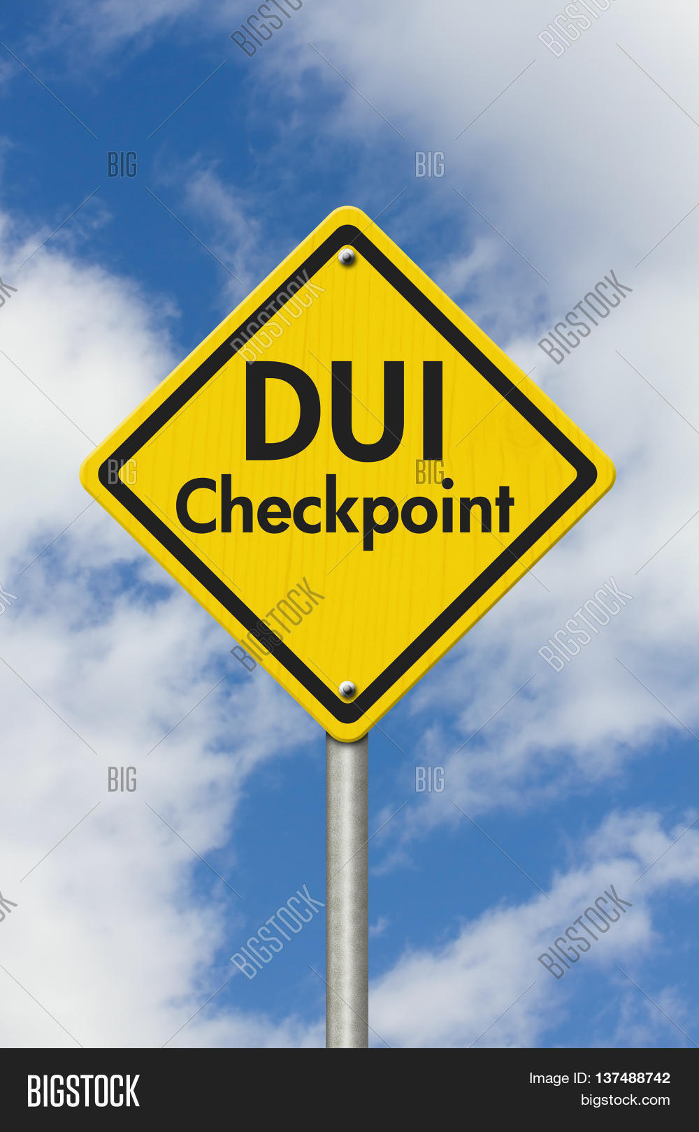 Yellow Warning DUI Image & Photo (Free Trial) | Bigstock
