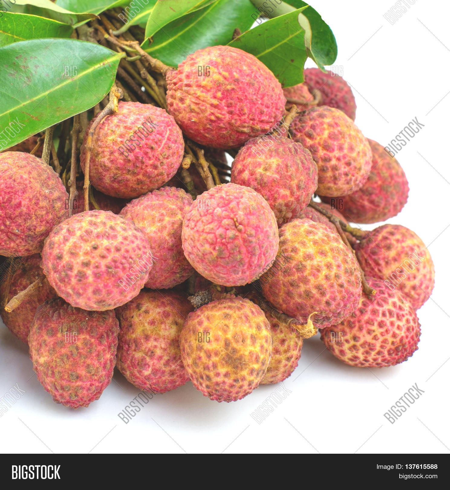 Lychee Lichi On White Image & Photo (Free Trial) | Bigstock