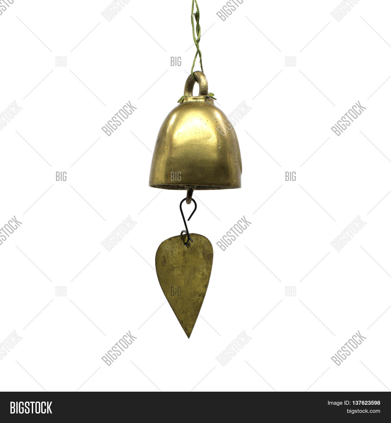 Golden Bell Isolated Image & Photo (Free Trial) | Bigstock