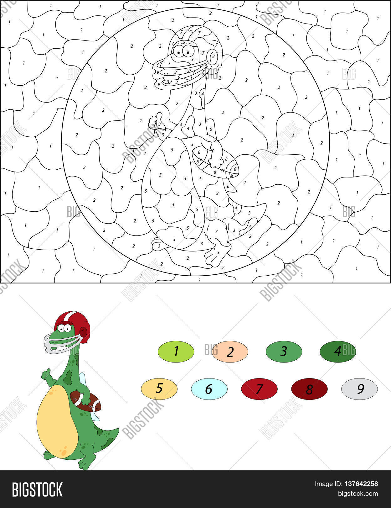 Cartoon Dragon Rugby Vector & Photo (Free Trial) | Bigstock