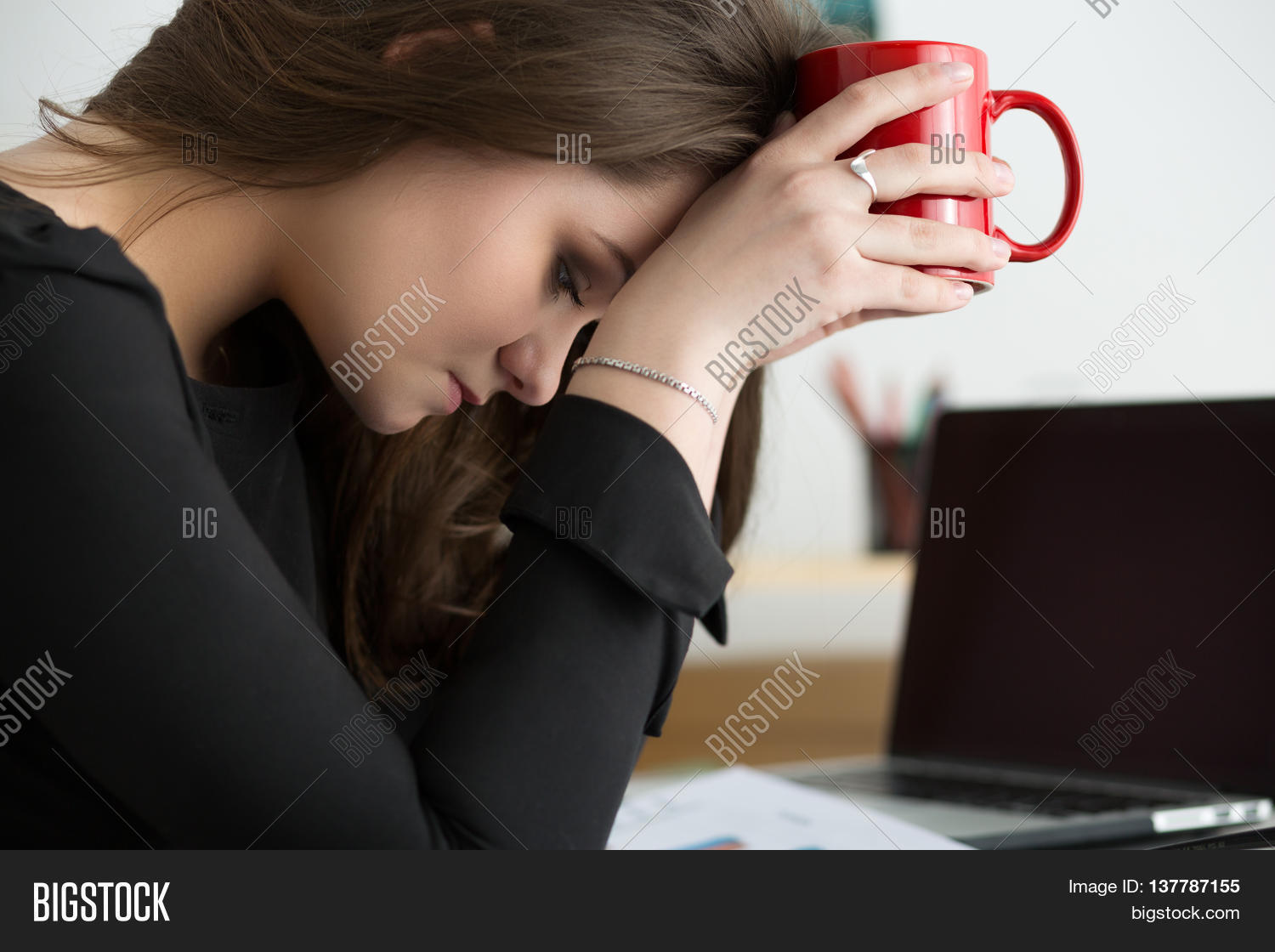 Tired Female Employee Image & Photo (Free Trial) | Bigstock