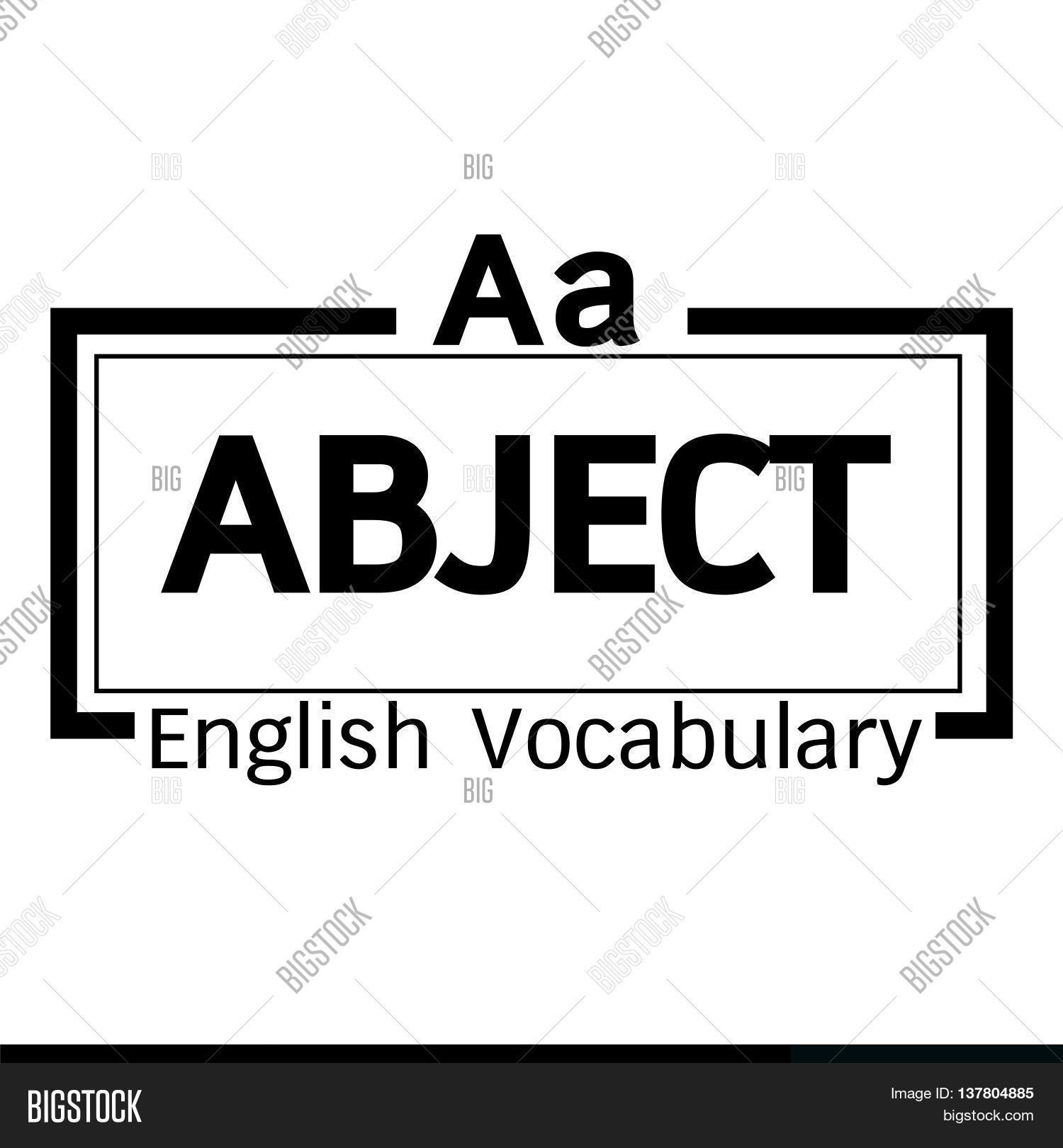 Images ABJECT English Vector & Photo (Free Trial) | Bigstock