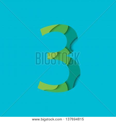 Number Three Design Vector & Photo (Free Trial) | Bigstock