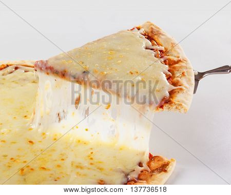 Lifting Pizza Slice Image & Photo (Free Trial) | Bigstock