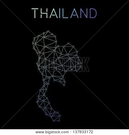 Thailand Network Map Vector & Photo (Free Trial) | Bigstock