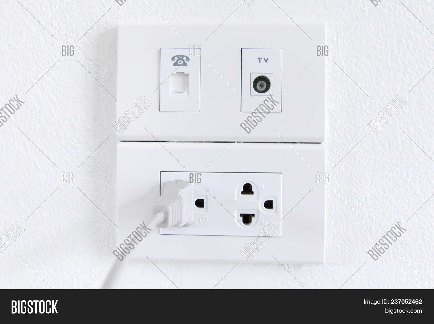 White Electric Plugs Image & Photo (Free Trial) | Bigstock