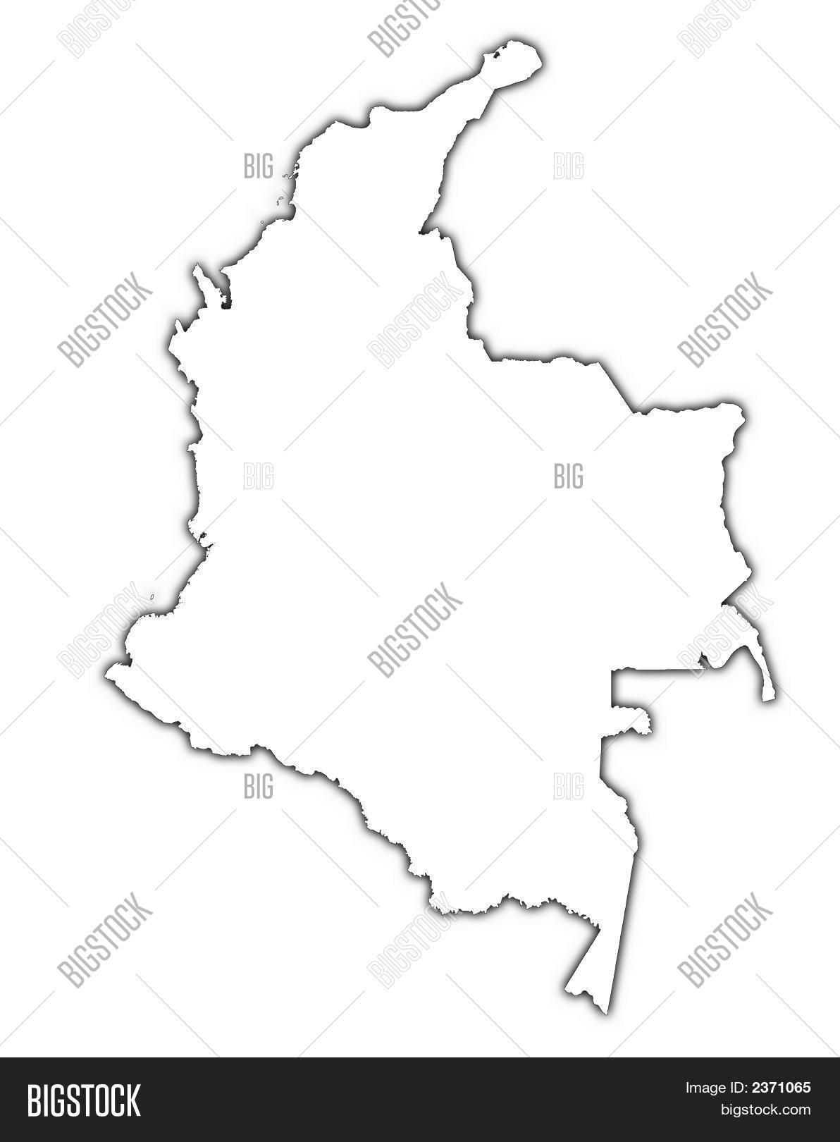 Colombia Outline Map Image & Photo (Free Trial) | Bigstock