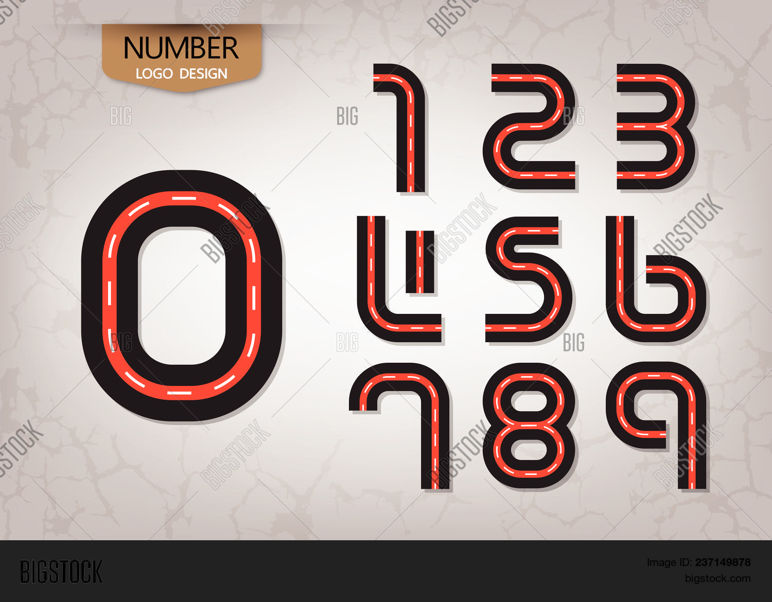 Abstract Number Set Vector & Photo (Free Trial) | Bigstock