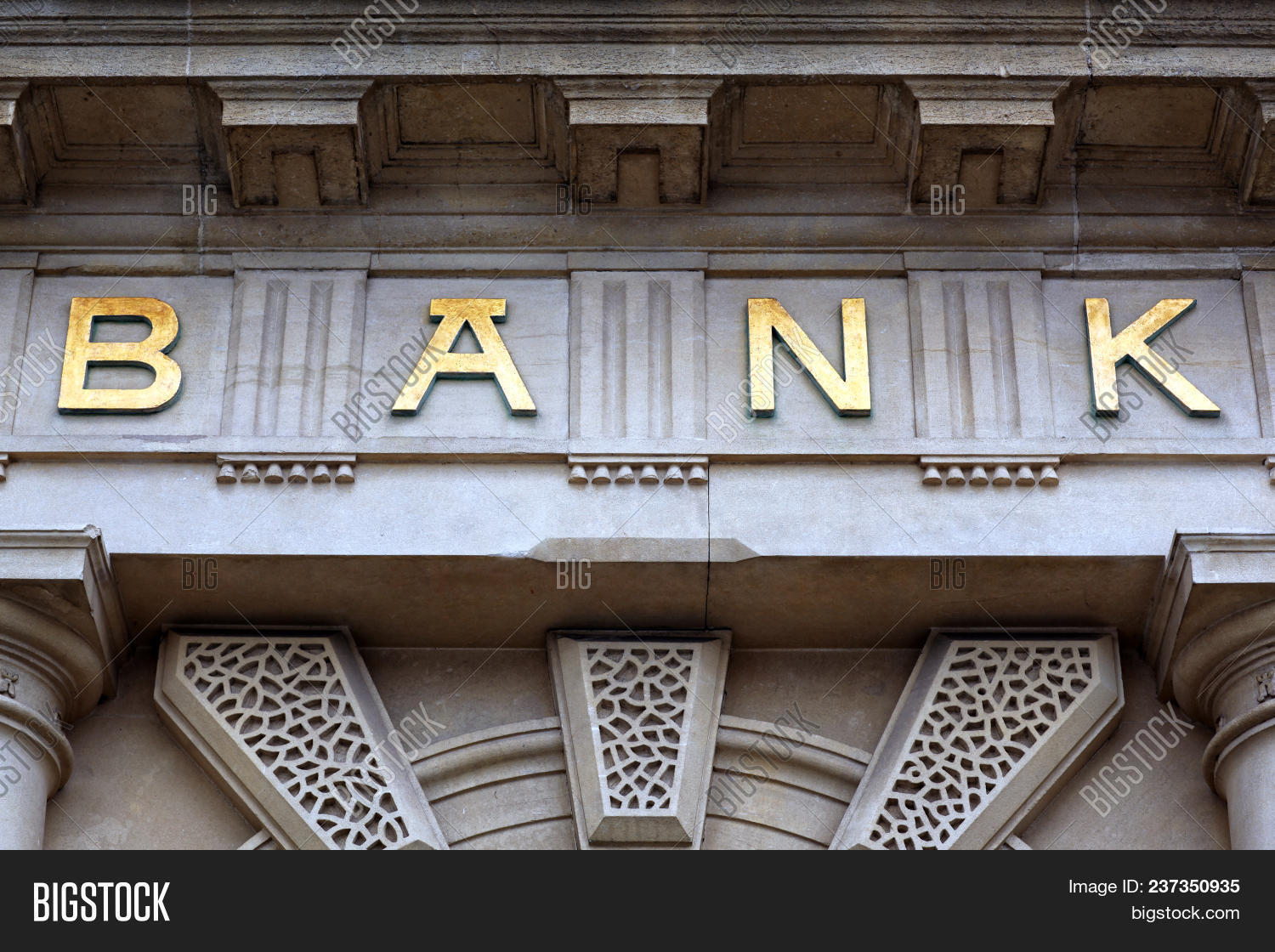Bank Sign Above Door Image & Photo (Free Trial) | Bigstock