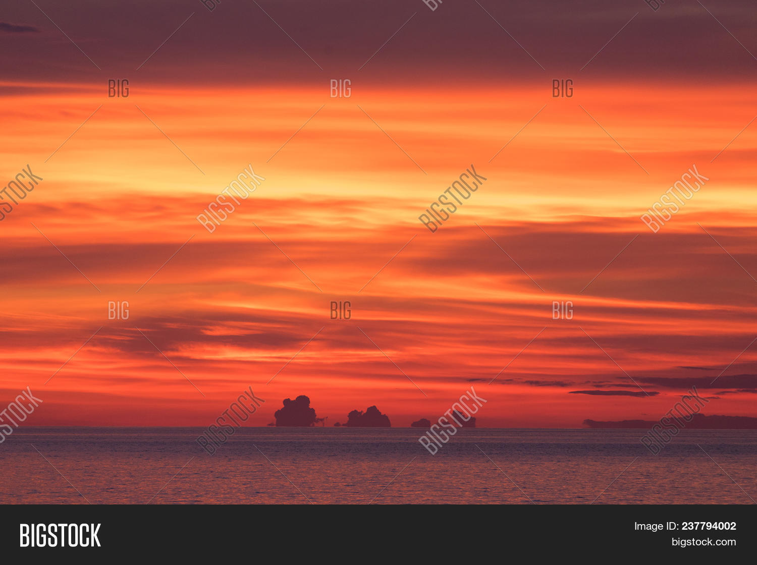 Vivid Orange Sunset Image & Photo (Free Trial) | Bigstock